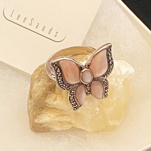 Lee Sands | Jewelry | Lee Sands Sterling Silver Pink Mother Of Pearl ...